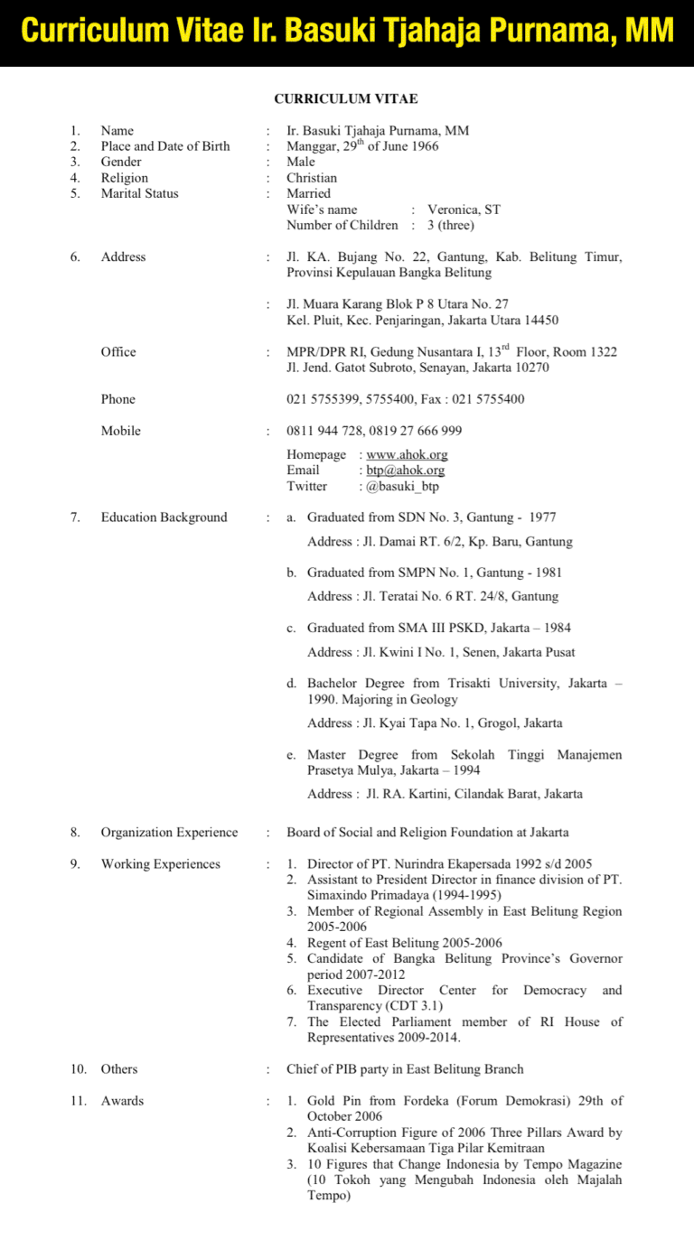 11+ Contoh CV Kreatif / Menarik / Fresh Graduate / Baik dan Benar